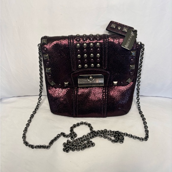 Coach | Bags | Coach Purple Crossbody Bag With Structured Shape And ...